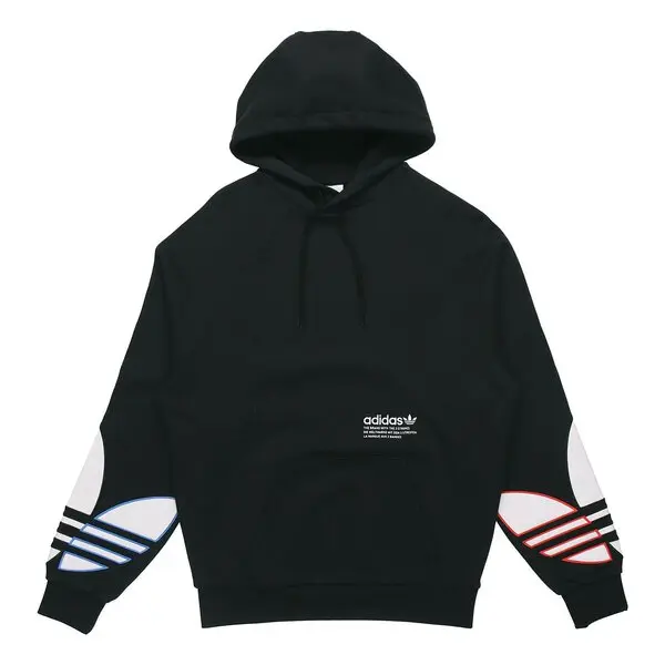 Adidas Originals Tricolor Trefoil Logo Hoodie - Black