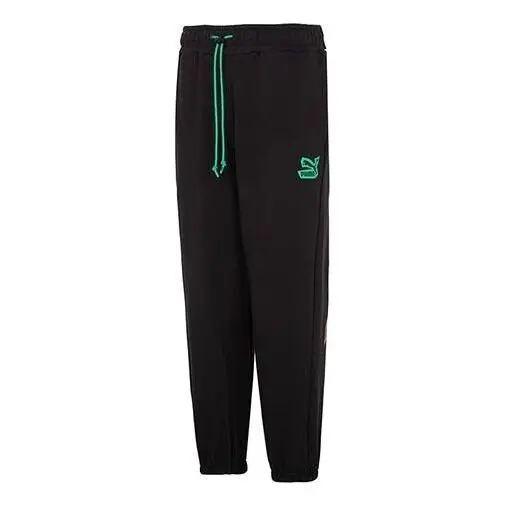 PUMA Classics Street Sport Sweatpants 'black - Black/green