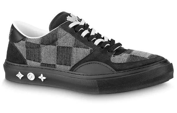 LOUIS VUITTON Ollie Sneakers In Black Plaid Mesh