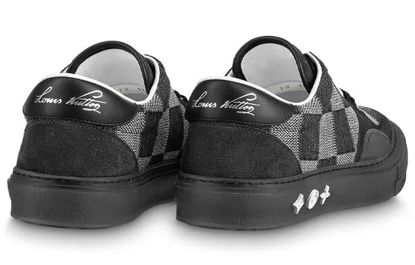 LOUIS VUITTON Ollie Sneakers In Black Plaid Mesh