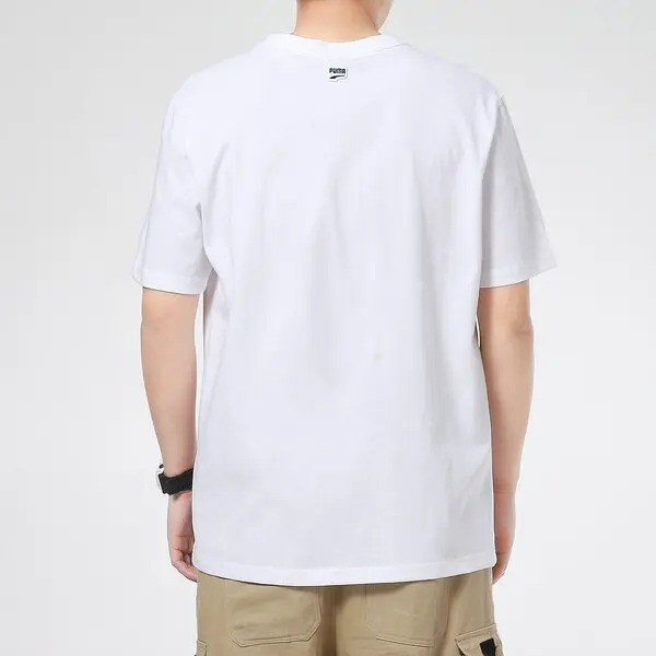 PUMA Downtown Graphic T-shirt 'white Pink - White/pink