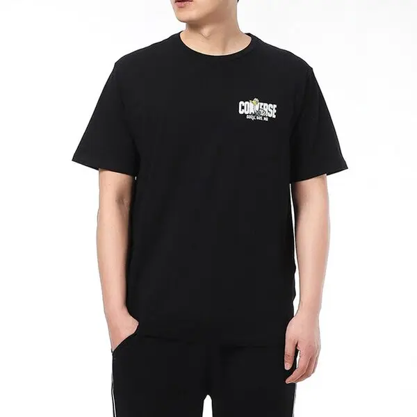 CONVERSE Keep Moving Short Sleeve T-shirt Asia Sizing - Black