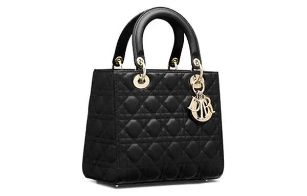Dior Lady Bag In Lambskin - Black