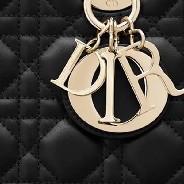 Dior Lady Bag In Lambskin - Black