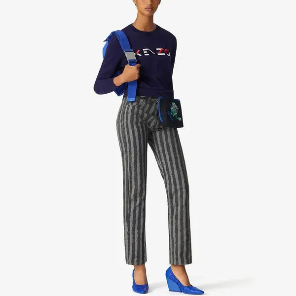 Kenzo Embroidered Logo Round Neck Sweatshirt