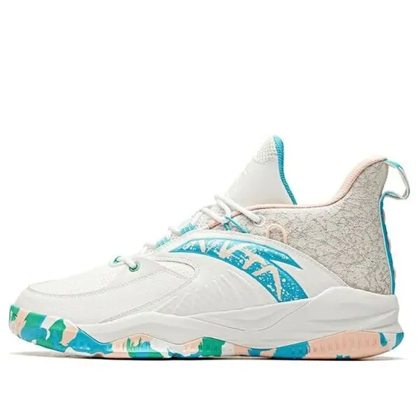 ANTA Ling Level Basic Basketball Sneakers - White/pink/blue