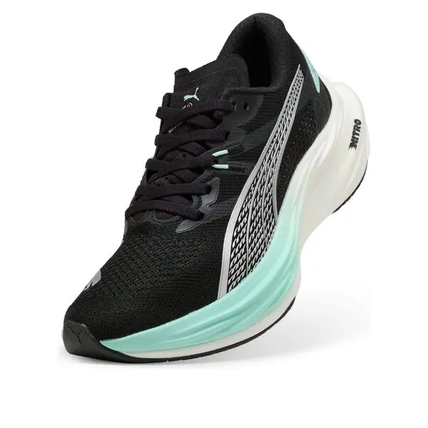 PUMA Deviate Nitro 3 Athletic Sneakers - Black/mint Blue