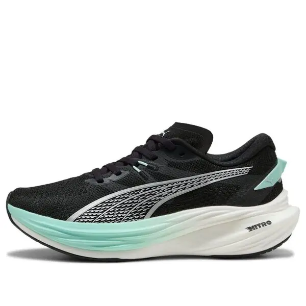 PUMA Deviate Nitro 3 Athletic Sneakers - Black/mint Blue