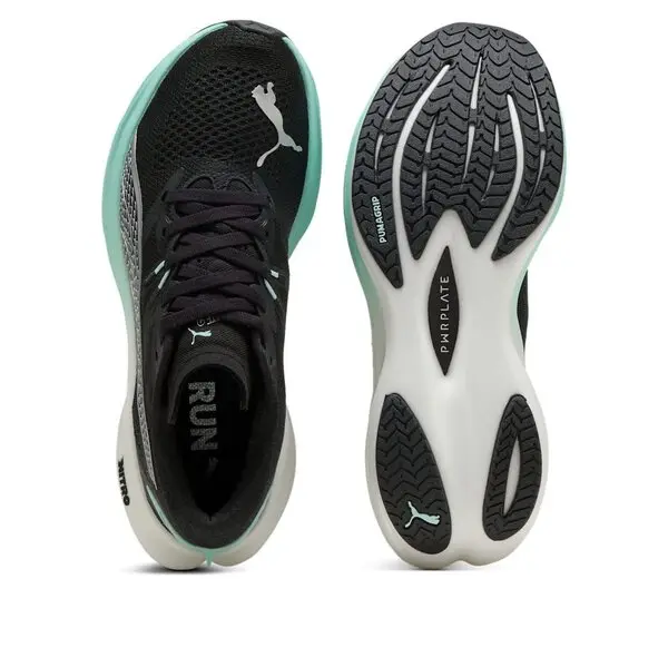 PUMA Deviate Nitro 3 Athletic Sneakers - Black/mint Blue
