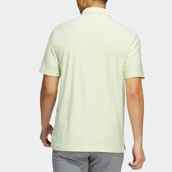 Adidas Solid Color Patch Pocket Short Sleeve Green Polo Shirt