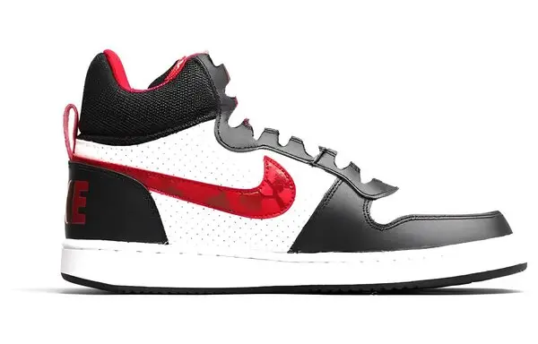 Nike Court Borough Mid High Top Sneakers - Black/red