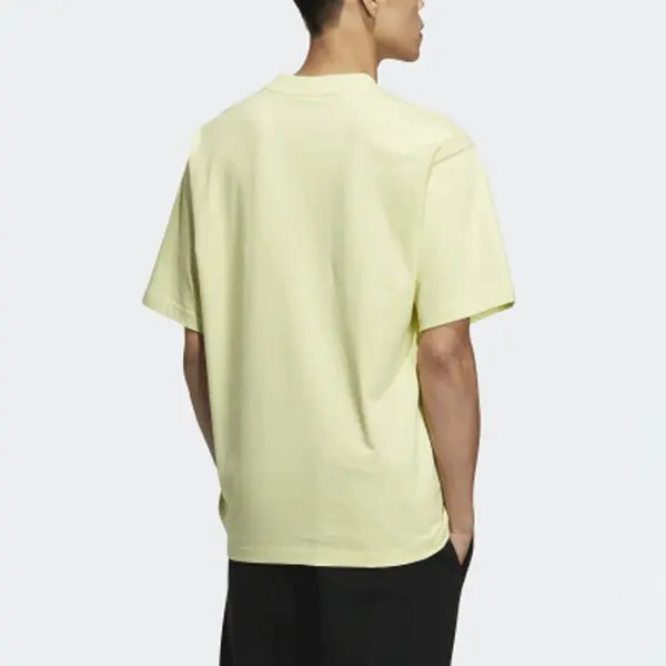 Adidas Originals C Tee Solid Color Small Label Loose Sports Short Sleeve Couple Style - Yellow
