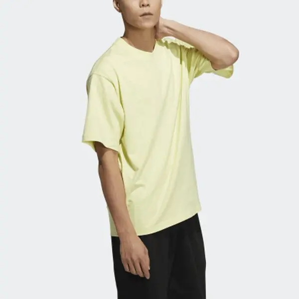 Adidas Originals C Tee Solid Color Small Label Loose Sports Short Sleeve Couple Style - Yellow