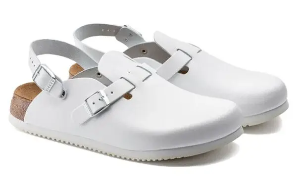 BIRKENSTOCK Kay Sl Natural Leather Sandals - White