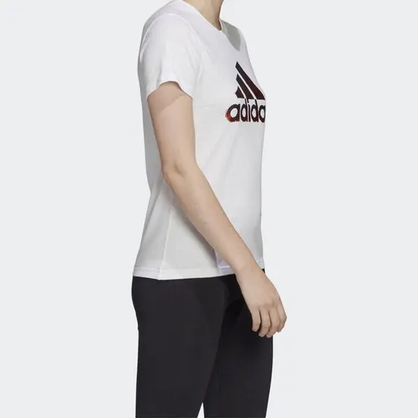 Adidas Round Neck Short Sleeve Tee With Logo Detail