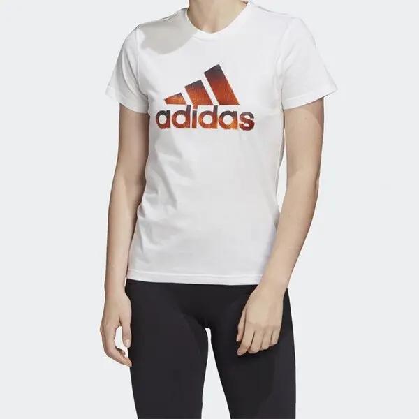 Adidas Round Neck Short Sleeve Tee With Logo Detail