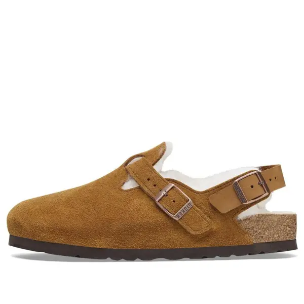 BIRKENSTOCK Tokio Shearling Clogs - Brown