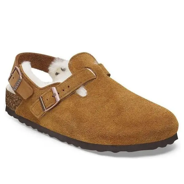 BIRKENSTOCK Tokio Shearling Clogs - Brown