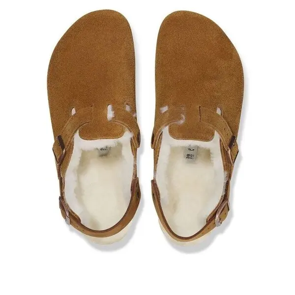 BIRKENSTOCK Tokio Shearling Clogs - Brown