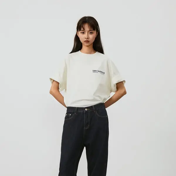 NEW BALANCE Wordmark Logo T-shirt - White