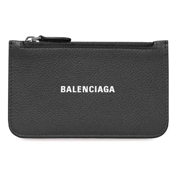 Balenciaga Cash Large Long Coin And Card Holder - Black
