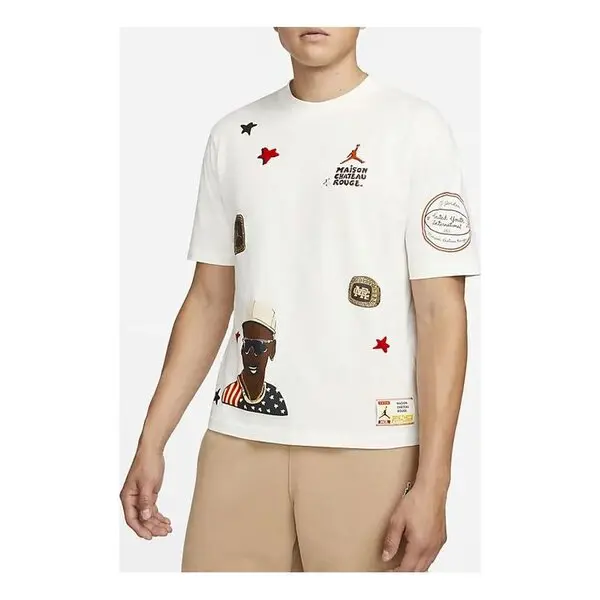 JORDAN X Maison Chteau Rouge Aj2 Tee 'sail - White