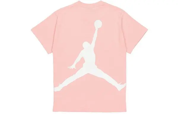 JORDAN Large Logo Sports Round Neck Short Sleeve - Orange