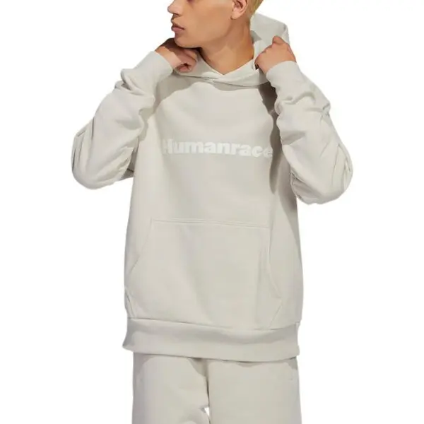 Adidas X Pharrell Humanrace Logo Hoodie 'aluminium