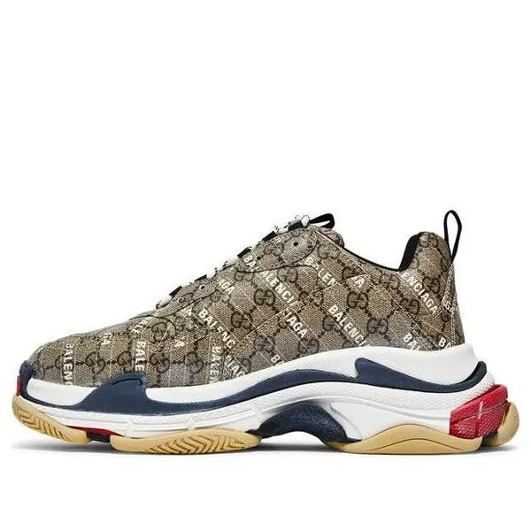 Balenciaga The Hacker Project Triple S X Gucci Sneakers - Beige/ebony