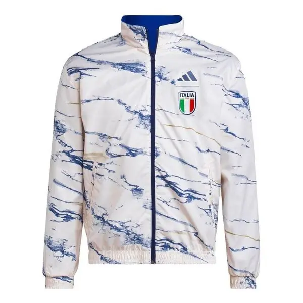 Adidas Italy Anthem Reversible Track Jacket - Blue/white