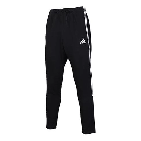 Adidas Stripe Printing Training Sports Long Pants - Black