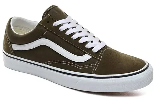 VANS Old Skool Lace Up Sneakers - Green/white