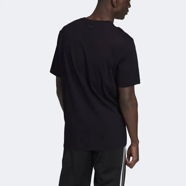 Adidas Originals 3d Trefoil Tee Casual Logo Round Neck Short Sleeve - Black