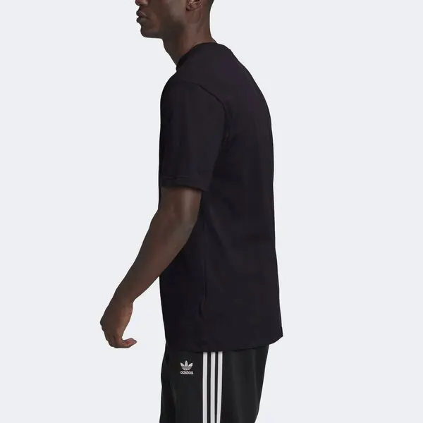 Adidas Originals 3d Trefoil Tee Casual Logo Round Neck Short Sleeve - Black