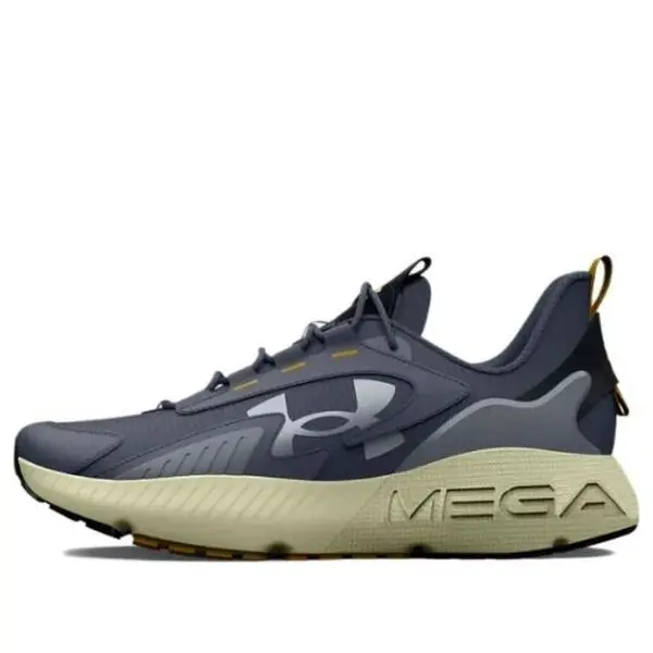 Under Armour Hovr Mega 2 Mvmnt Athletic Sneakers - Downpour Grey/lemon Ice/metallic Harbor Blue