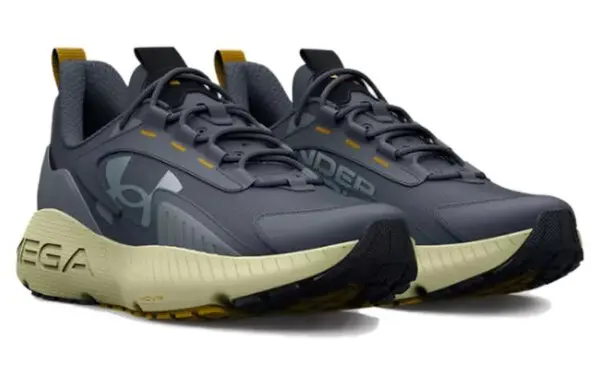 Under Armour Hovr Mega 2 Mvmnt Athletic Sneakers - Downpour Grey/lemon Ice/metallic Harbor Blue