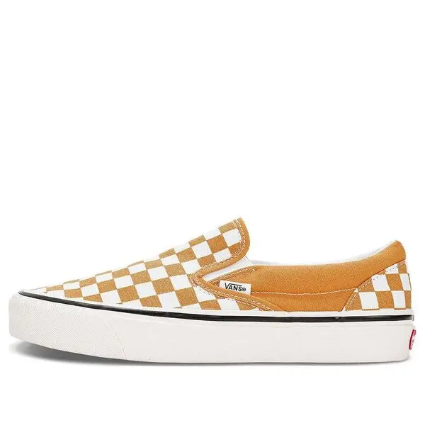 VANS Classic Slip-on 98 Dx Checkerboard Sneakers - Honey Yellow/white