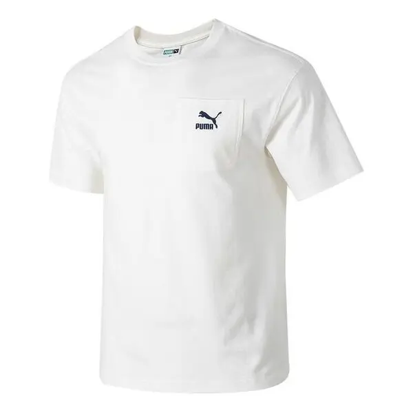 PUMA Logo Pocket T-shirt - White