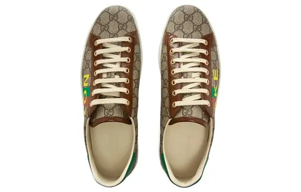 Gucci Ace "fake/not Print" Sneakers
