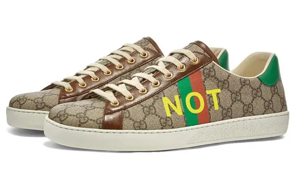 Gucci Ace "fake/not Print" Sneakers
