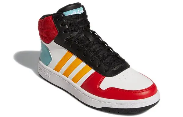 Adidas Hoops 2.0 Mid Sneakers - White/black/red