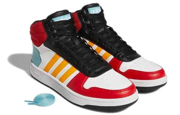 Adidas Hoops 2.0 Mid Sneakers - White/black/red