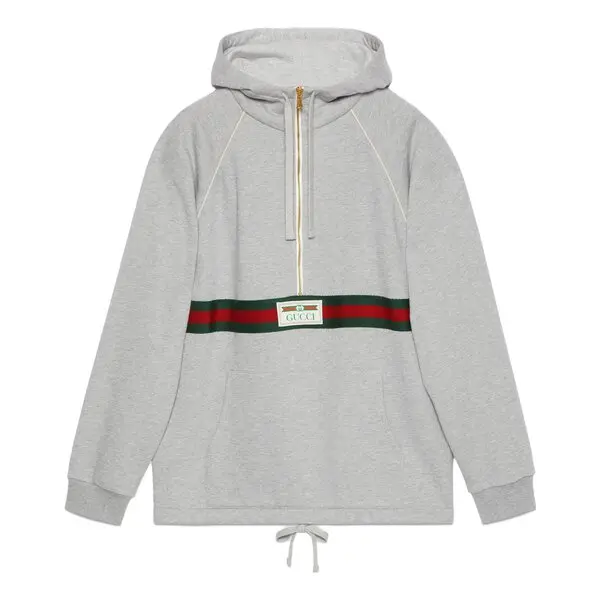 Gucci Cotton Half Zip Hoodie