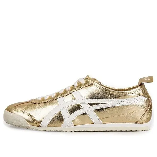 Onitsuka Tiger Mexico 66 Metallic Gold Sneakers - Gold/white