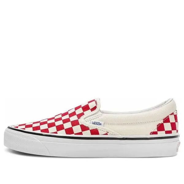 VANS Og Slip-on Checkerboard Low Top Sneakers - Red/white