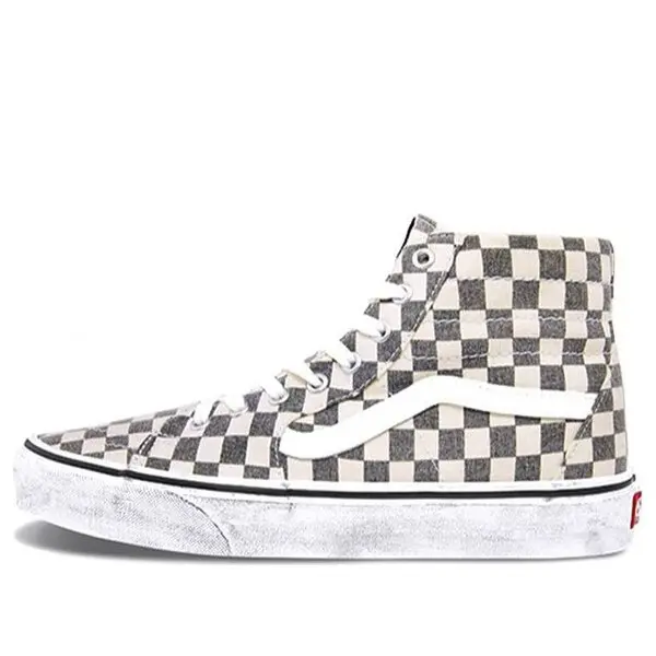 VANS Sk8-hi Tapered Checked High Top Sneakers - Gray/white