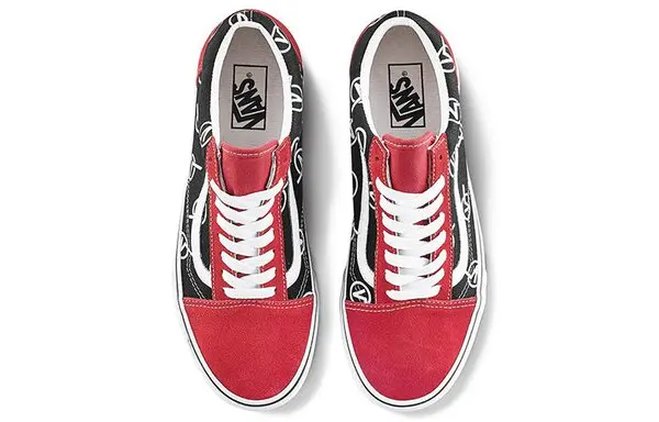 VANS Old Skool Vlogo Sneakers - Black/red