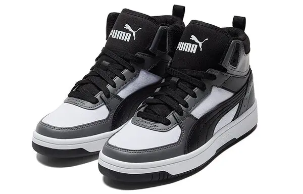 PUMA Rebound Joy Mid Top Sneakers - Grey/white/black