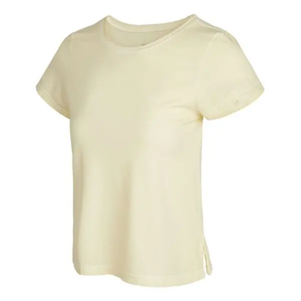 Nike Yoga Dri-fit Short Sleeve Training Top - Yellow