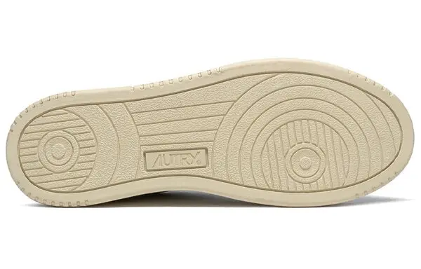 AUTRY Medalist Leather Low Top Sneakers - White/orange